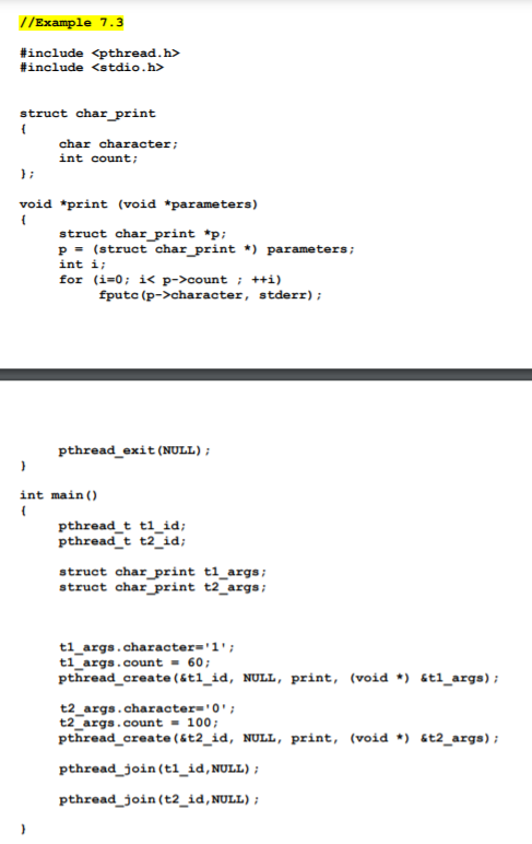 Solved //Example 7.3 #include #include struct char_print ! | Chegg.com