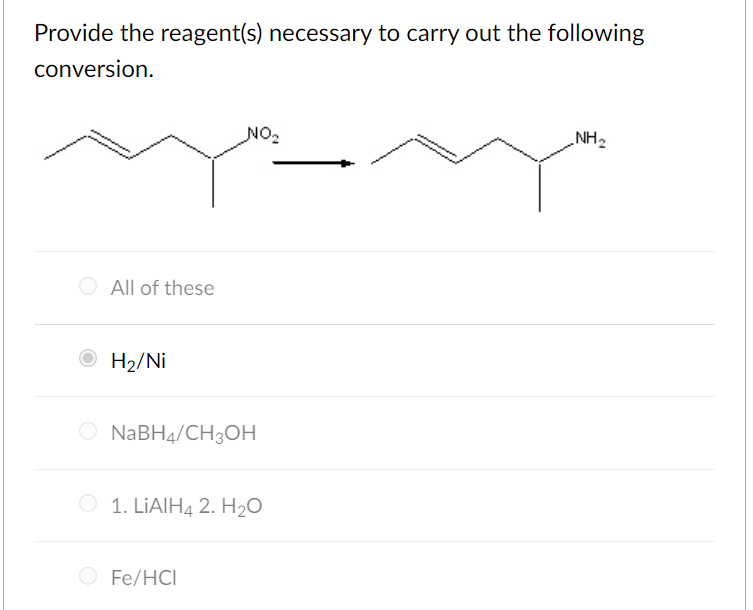 Solved Provide the reagent(s) necessary to carry out the | Chegg.com