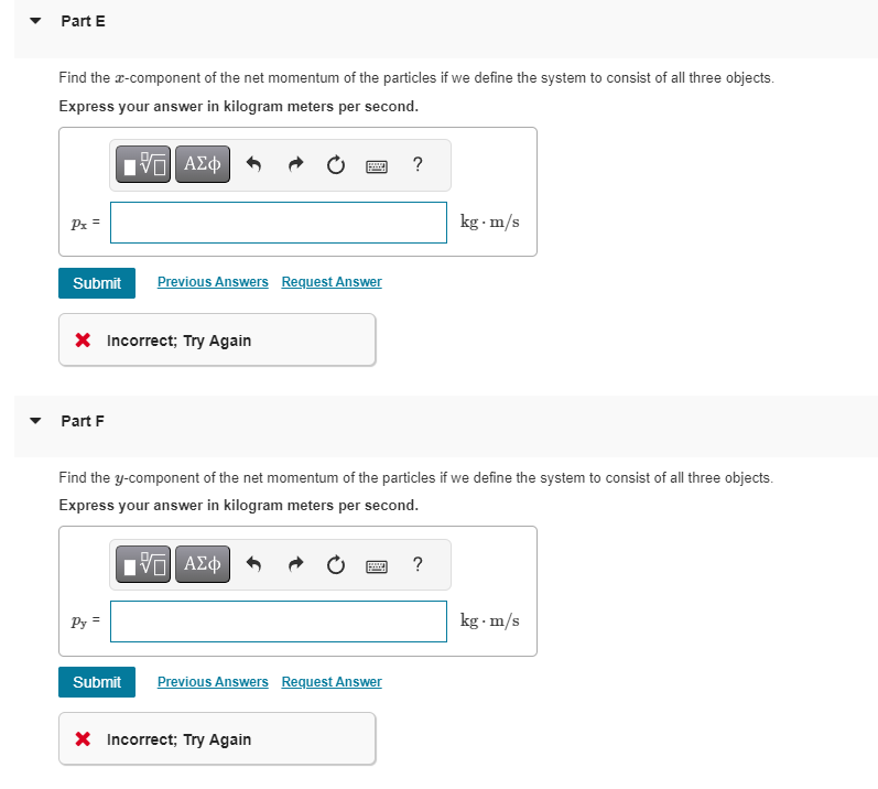 Part EFind the x-component of the net momentum of the | Chegg.com