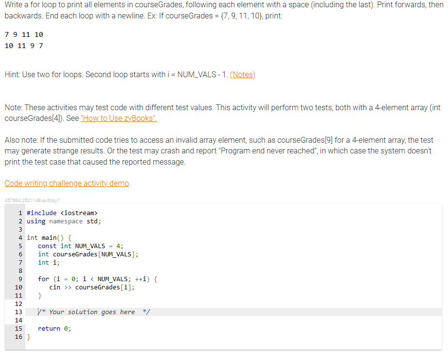 Solved backwards. End each loop with a newline. Ex: If | Chegg.com