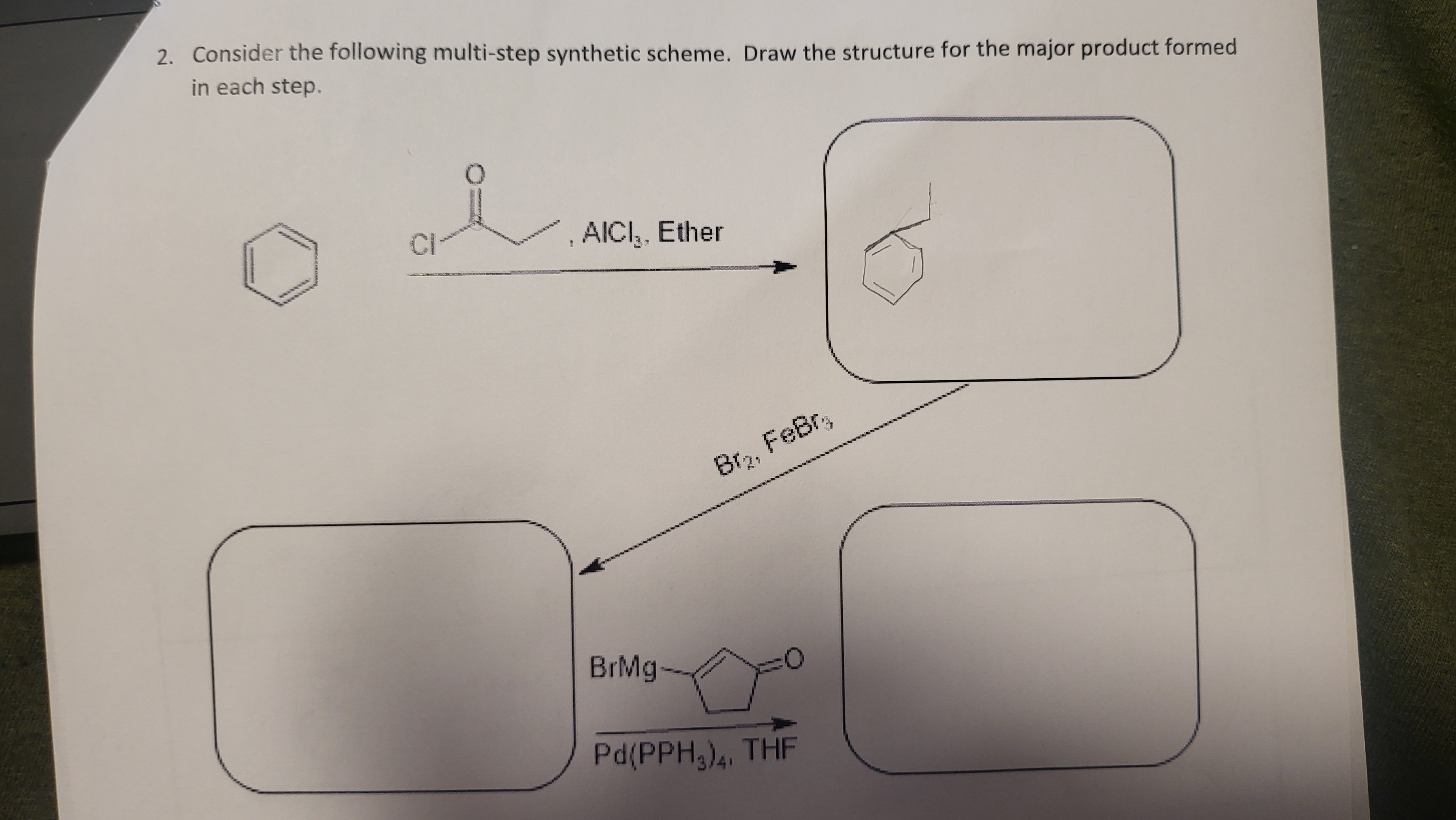Solved 2. Consider the following multi-step synthetic | Chegg.com