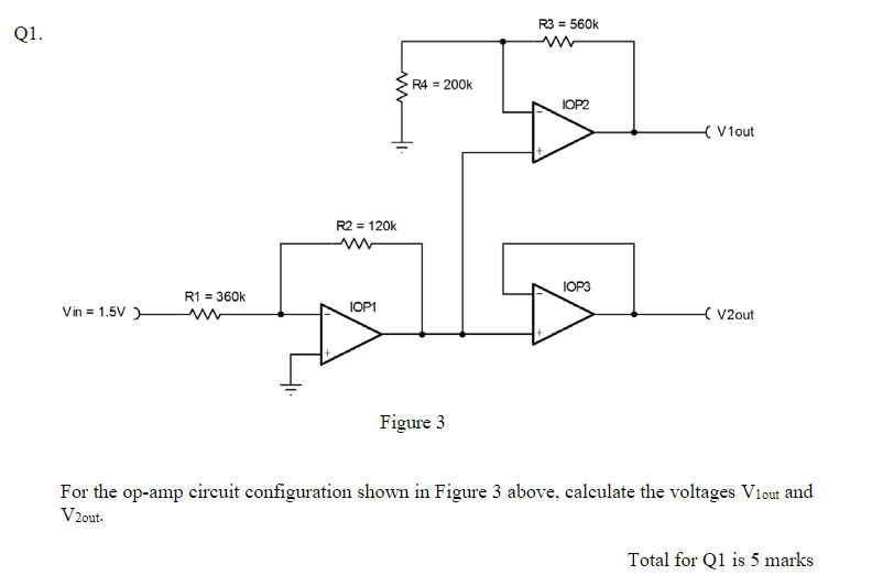 Solved For the op-amp circuit configuration shown in Figure | Chegg.com