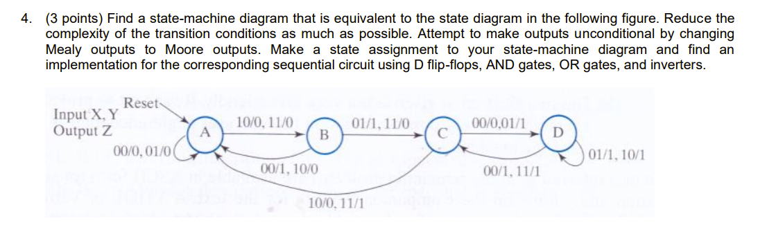 Solved (3 ﻿points) ﻿Find a state-machine diagram that is | Chegg.com