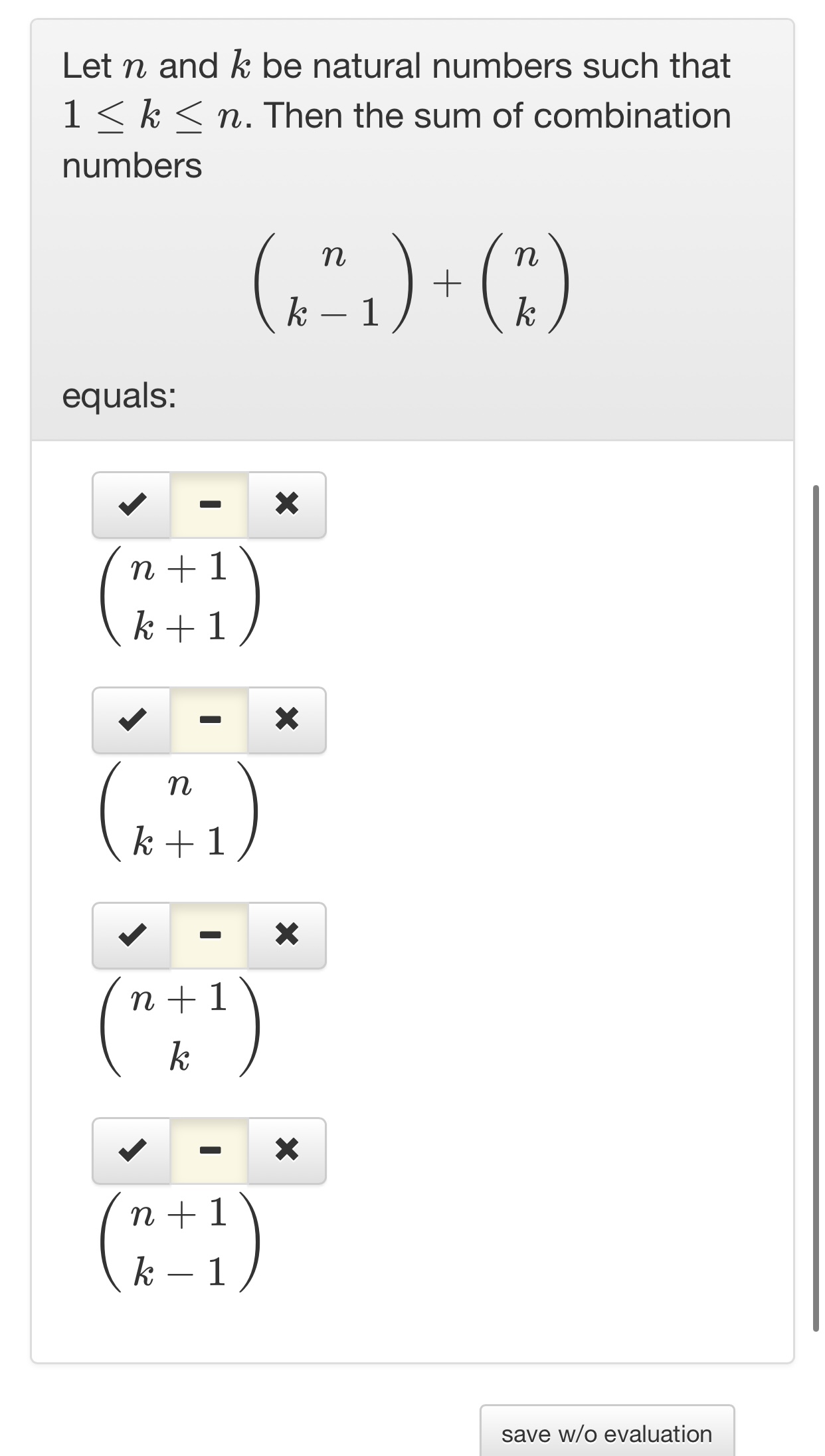 Solved Let n and k be natural numbers such that 1≤k≤n. Then | Chegg.com