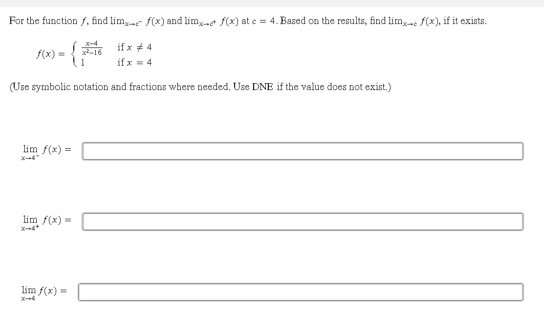 Solved For the function f, find limx→c−f(x) and limx→c+f(x) | Chegg.com