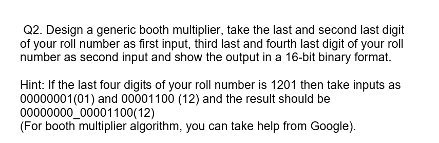 Solved Take last and second last digit as 19 & take third | Chegg.com