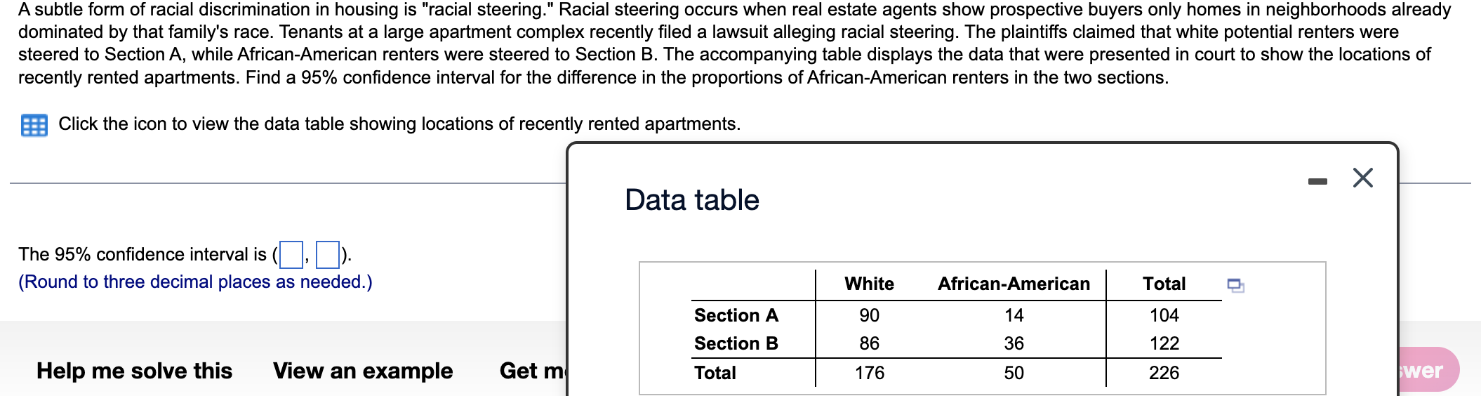 Solved A subtle form of racial discrimination in housing is | Chegg.com