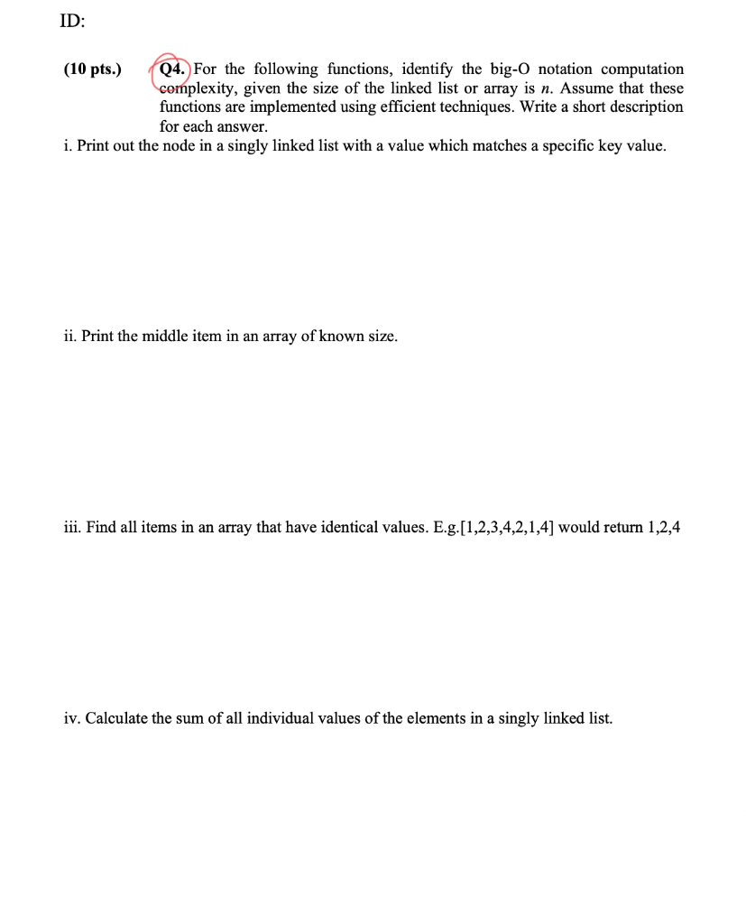 Solved Can you look at the parts i and iv, these functions | Chegg.com