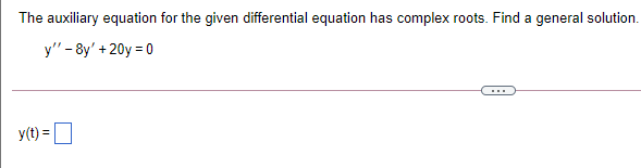 Solved The auxiliary equation for the given differential | Chegg.com