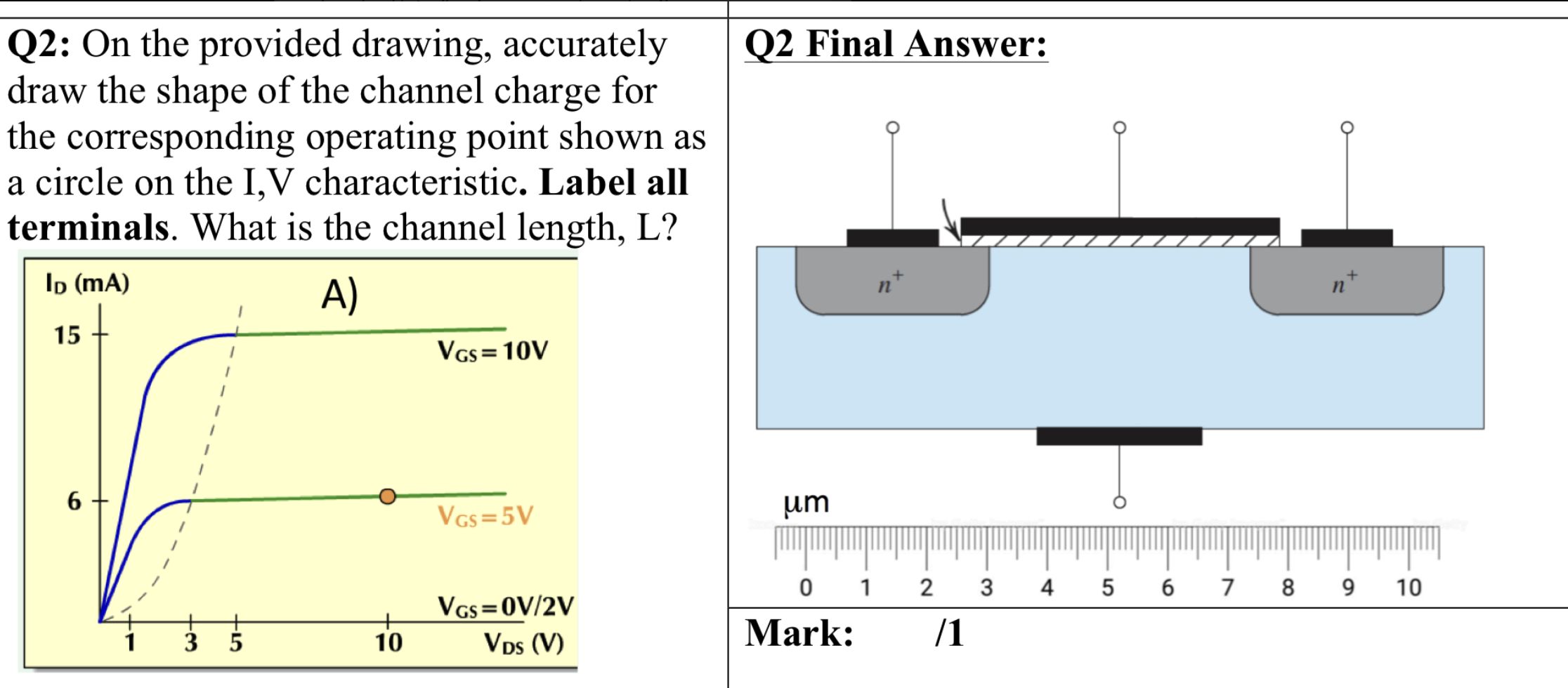 Solved Q2: On the provided drawing, accurately draw the | Chegg.com