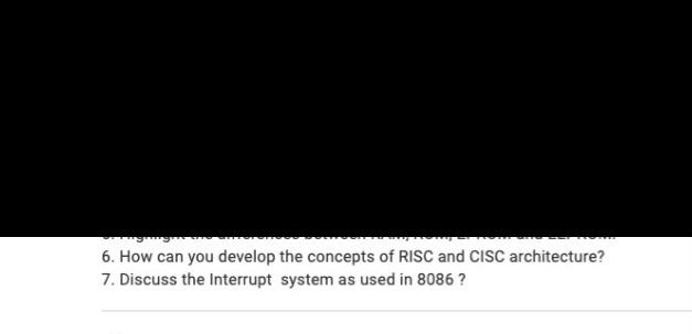 Solved 6. How can you develop the concepts of RISC and CISC | Chegg.com