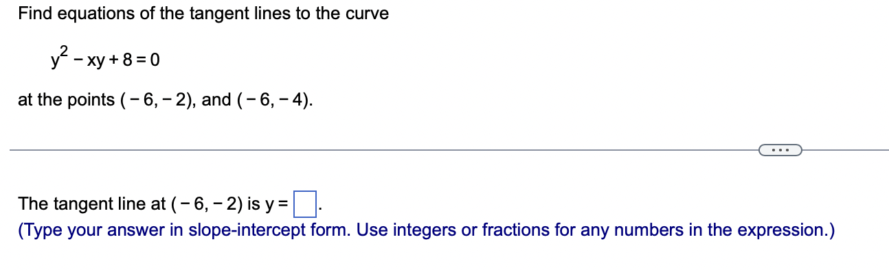 Solved Find equations of the tangent lines to the curve | Chegg.com