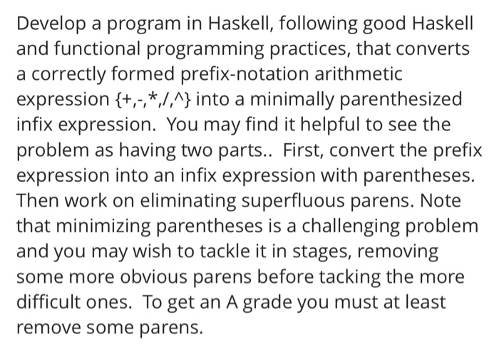 Solved Develop a program in Haskell, following good Haskel | Chegg.com
