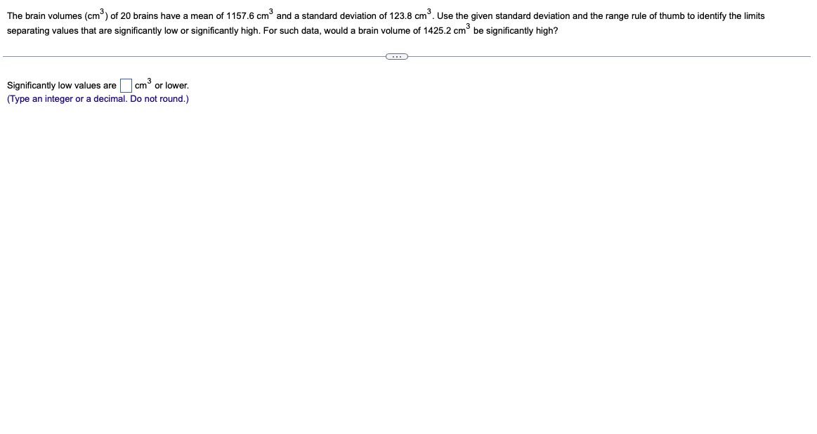 Solved separating values that are significantly low or | Chegg.com