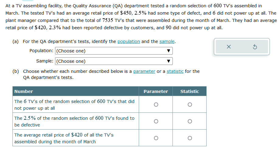 Solved At a TV assembling facility, the Quality Assurance | Chegg.com