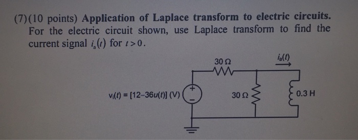 Solved Application of Laplace transform to electric | Chegg.com