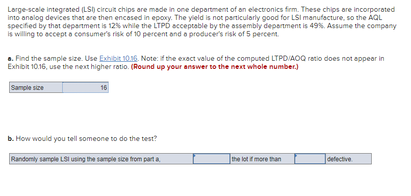 Solved Large-scale integrated (LSI) circuit chips are made | Chegg.com