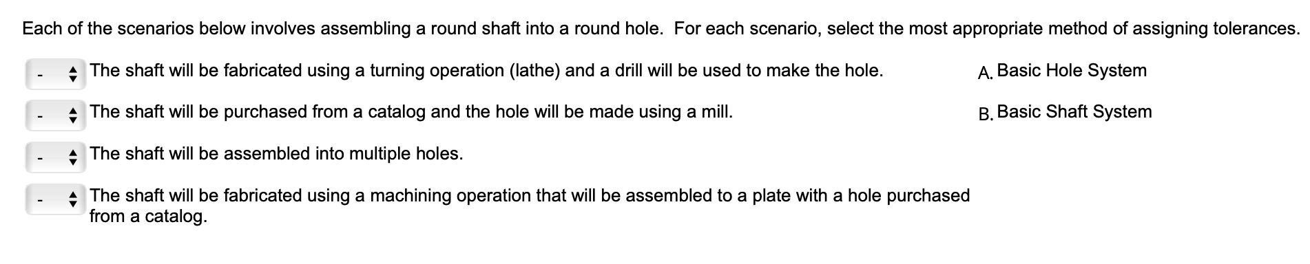 Solved Each of the scenarios below involves assembling a | Chegg.com