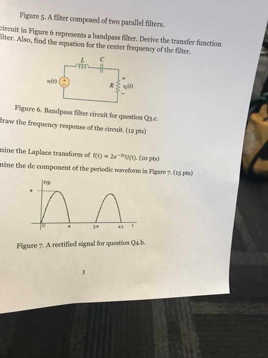Solved A filter composed of two parallel filters. circuit | Chegg.com