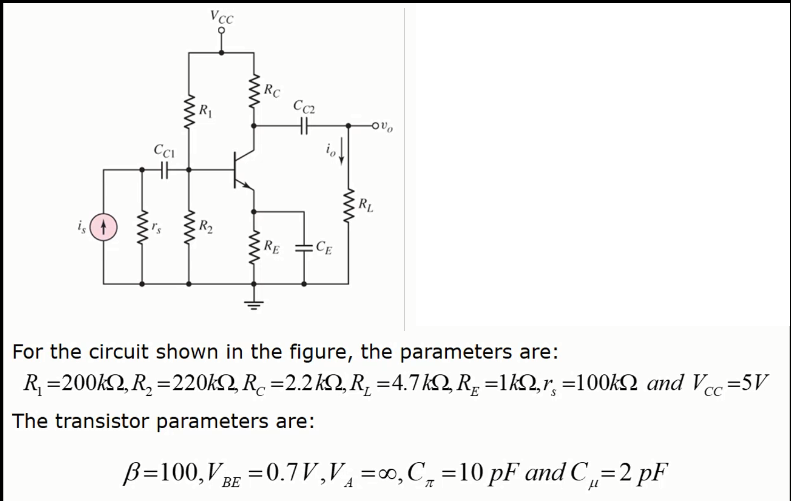 Solved Consider the hybrid-pi model of the transistor. If CE | Chegg.com