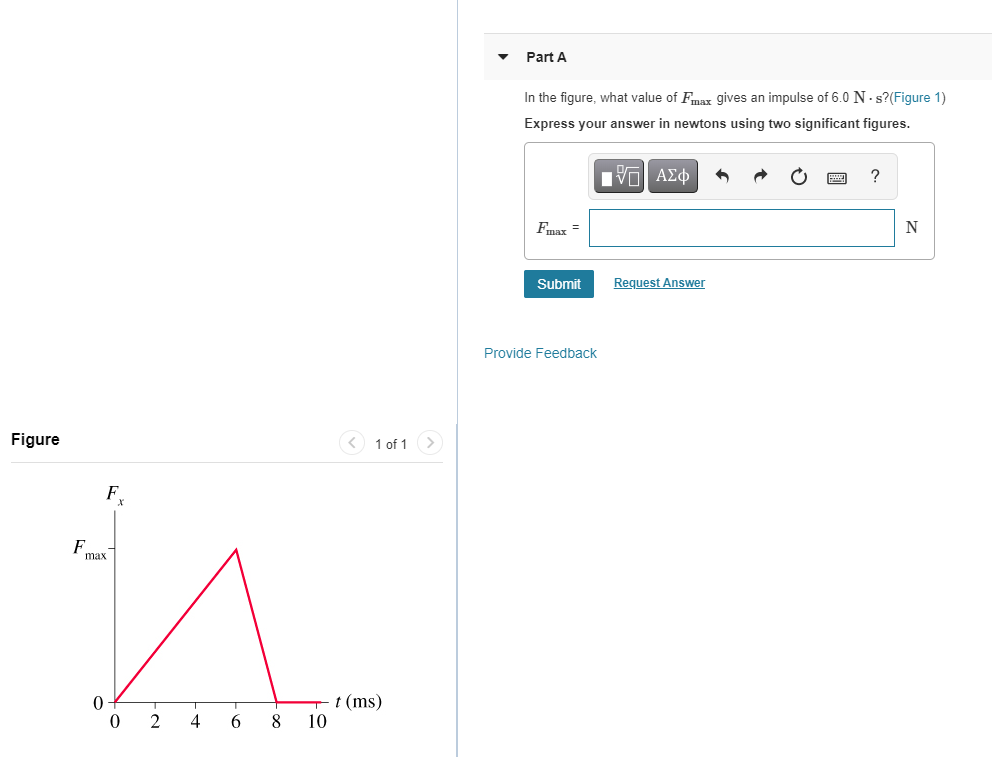 Solved Part A In the figure, what value of Fmax gives an | Chegg.com