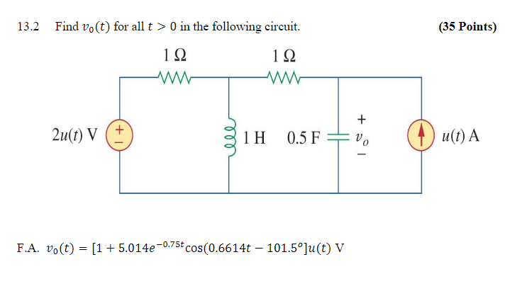 Solved 13.2 Find vo(t) for all t >0 in the following | Chegg.com Solved 13.2 Find vo(t) for all t >0 in the following | Chegg.com
