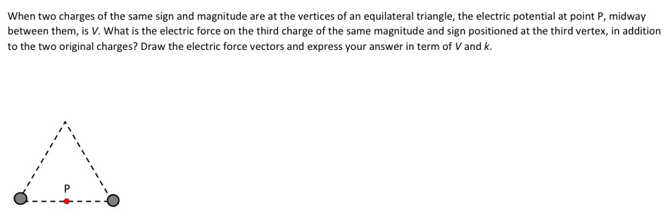 Solved When two charges of the same sign and magnitude are | Chegg.com