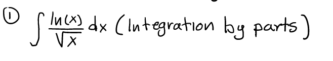Solved (1) ∫xln(x)dx(lnt egration by parts ) | Chegg.com