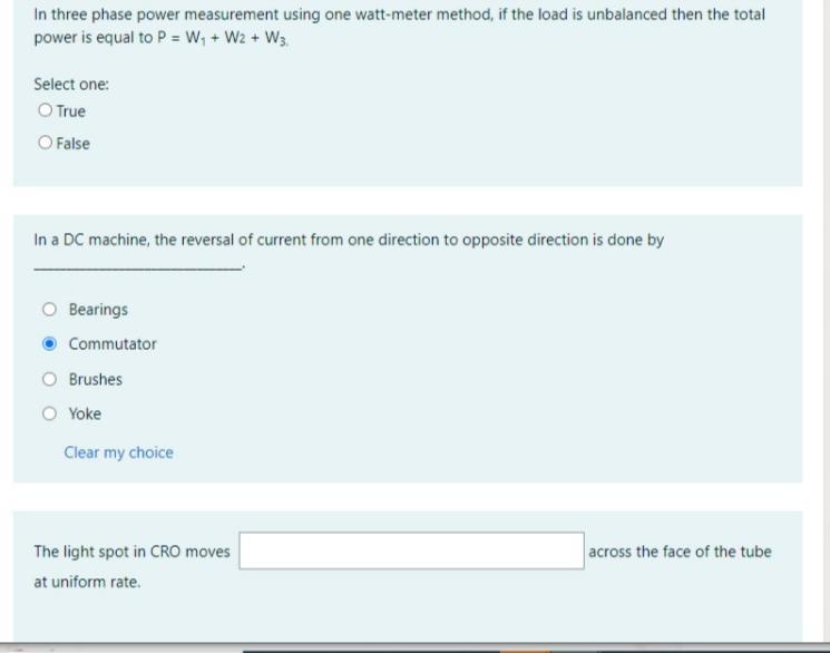 Solved in three phase power measurement using one watt-meter | Chegg.com