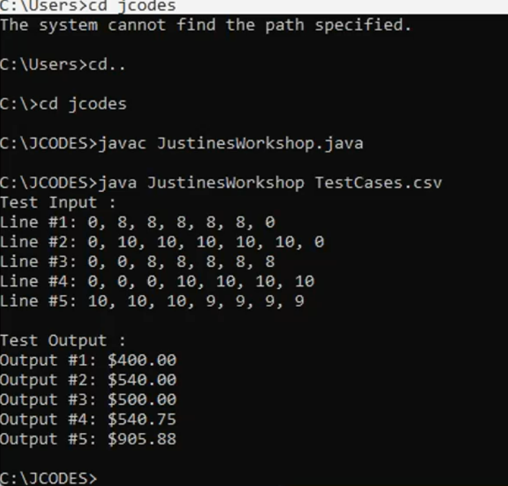 Solved Hello, I have encountered the Justine’s Java Workshop | Chegg.com