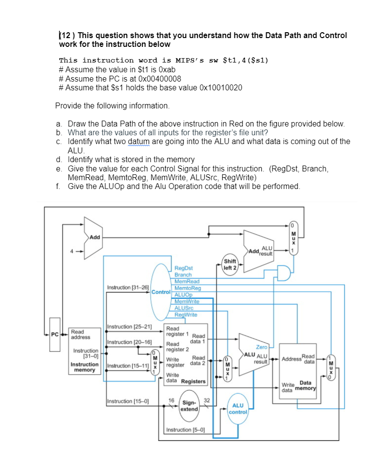 Solved (12) ﻿This question shows that you understand how the | Chegg.com
