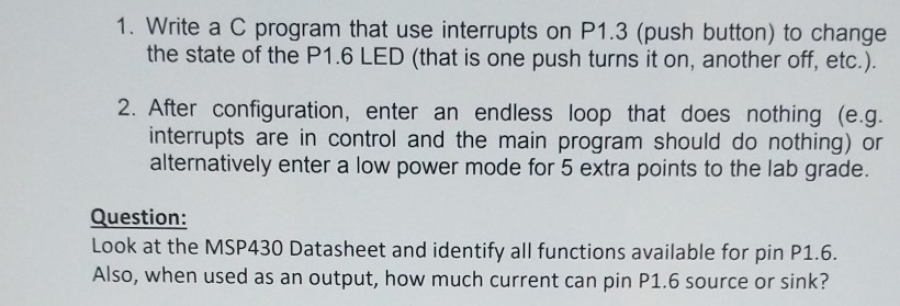 Solved 1- Interrupts and Programming Model Interrupts will | Chegg.com