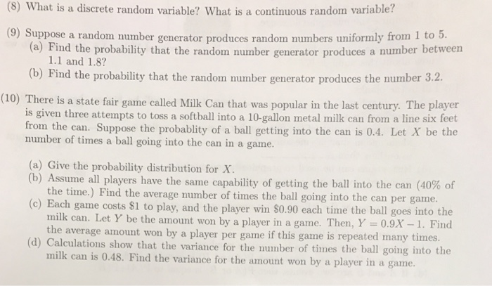 Solved (S) What is a discrete random variable? What is a | Chegg.com