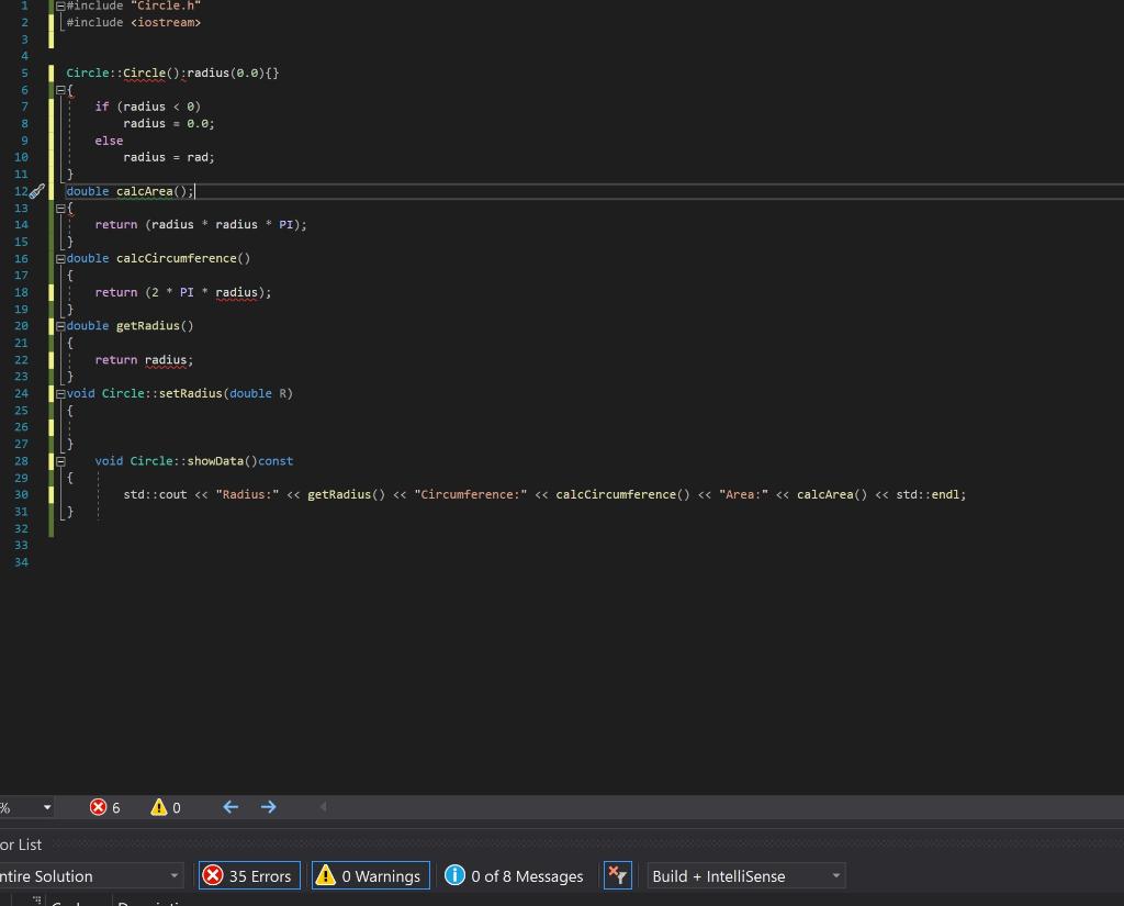 Solved Requirements: Construct a class and Circle that bas a | Chegg.com