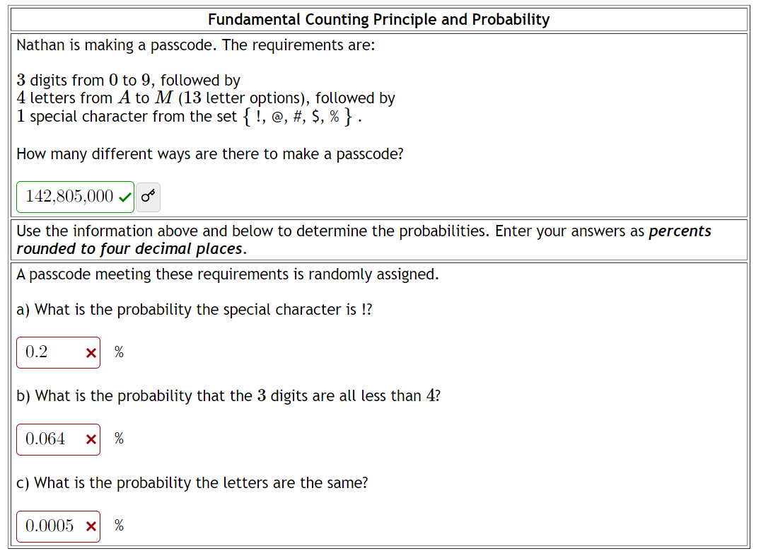 Solved Fundamental Counting Principle and ProbabilityNathan | Chegg.com