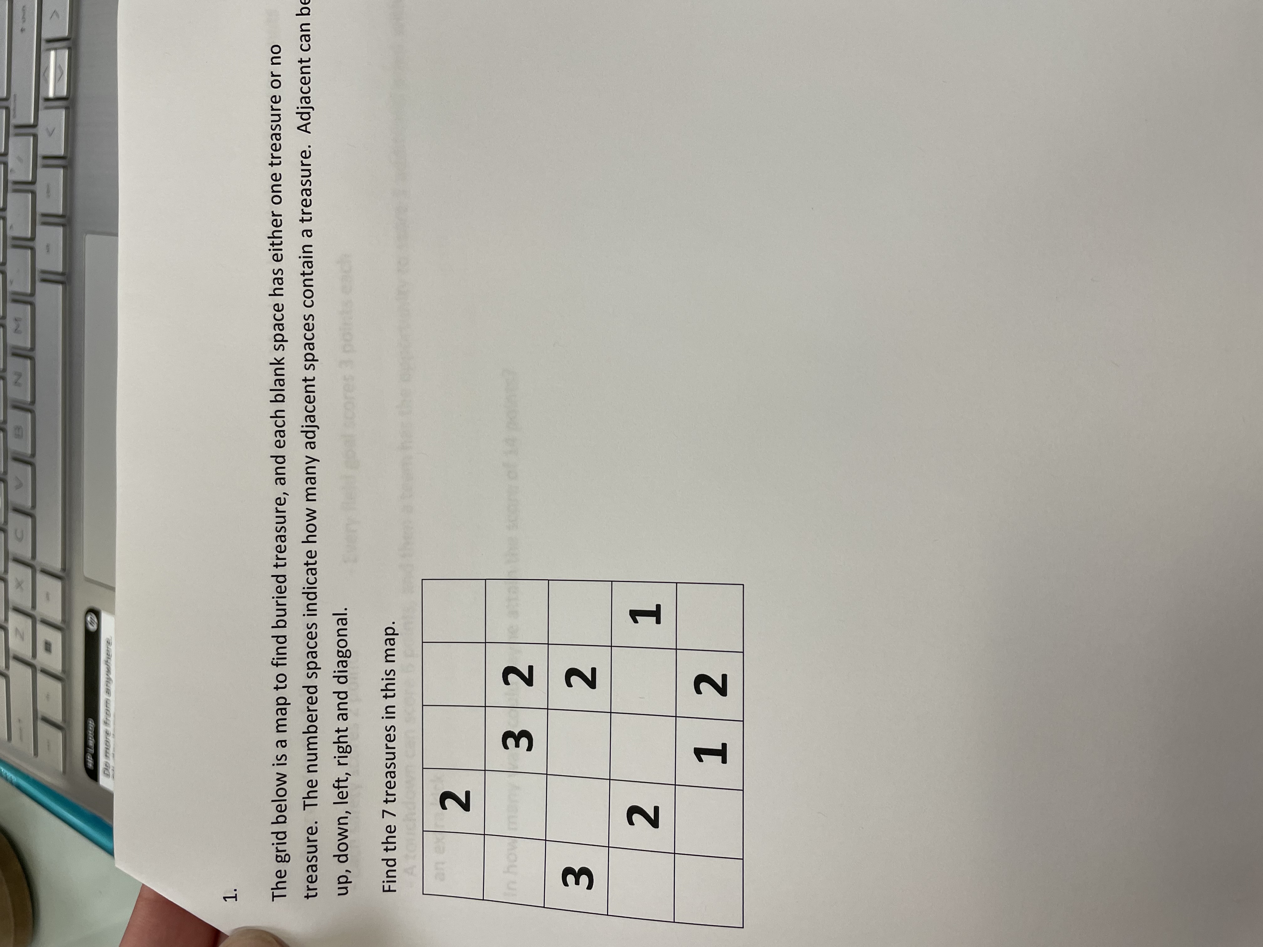 Blank Treasure Map Grid