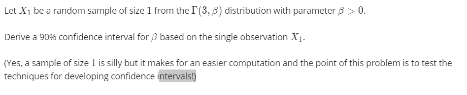 Solved Let X1 be a random sample of size 1 from the I(3,1) | Chegg.com