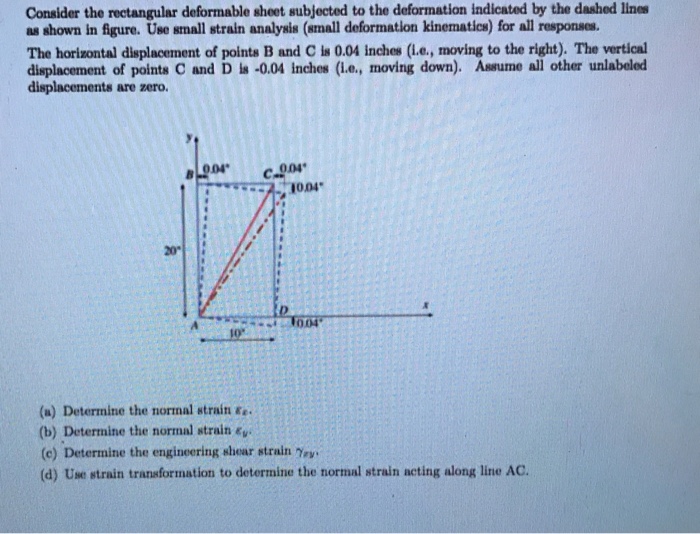 Solved Consider the rectangular deformable sheet subjected | Chegg.com Solved Consider the rectangular deformable sheet subjected | Chegg.com