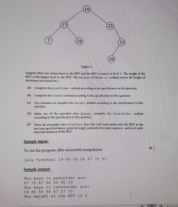 Solved public class BTNode ( int key; BTNode left; // left | Chegg.com