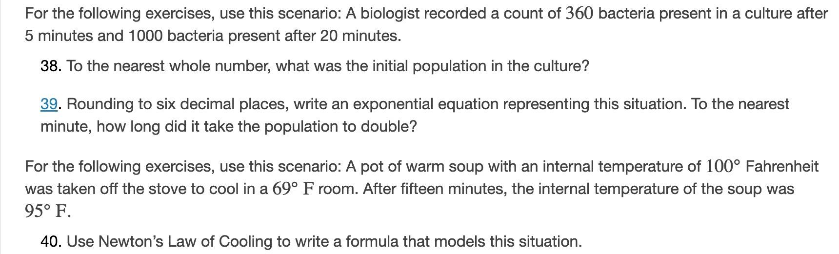 Solved For the following exercises, use this scenario: A | Chegg.com