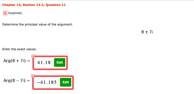 Solved Chapter 13, Section 13.2, Question 11 Incorrect. | Chegg.com
