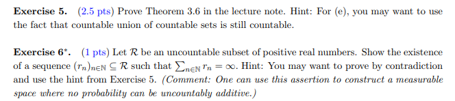 Solved Exercise 5. (2.5 pts) Prove Theorem 3.6 in the | Chegg.com