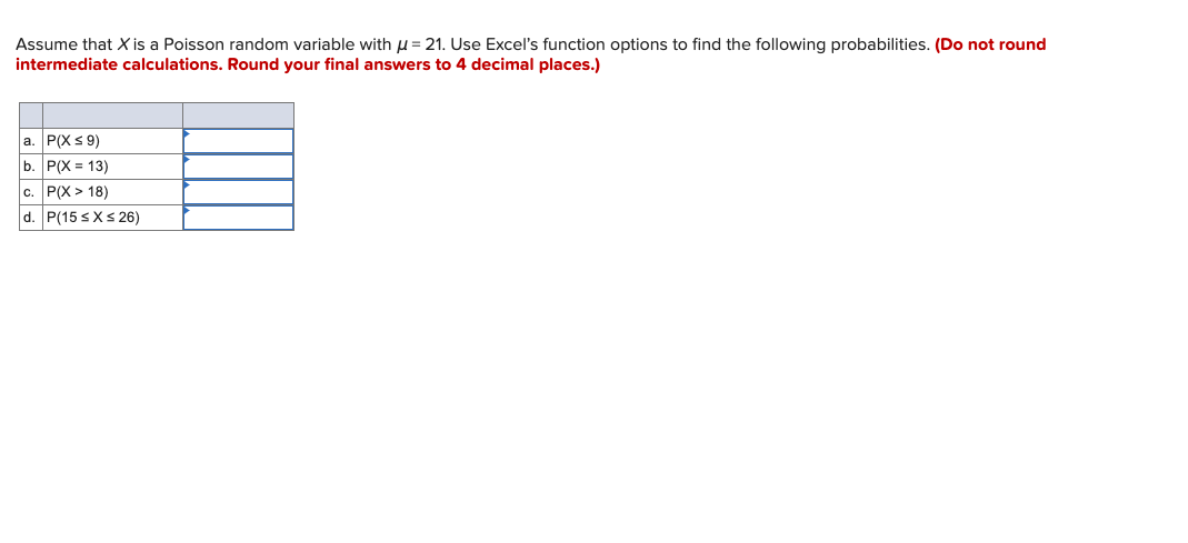 Solved Assume that X is a Poisson random variable with u = | Chegg.com