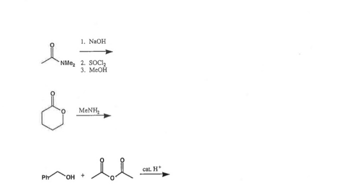 Solved 1. Synthesis Reactions. Draw the feature product of | Chegg.com