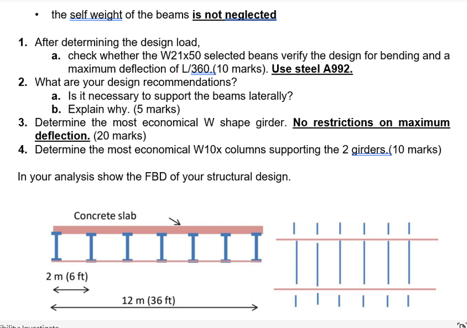 Solved Consider the following floor system within a steel | Chegg.com