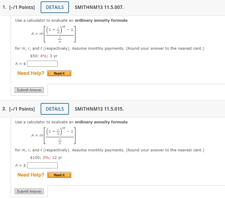 Solved Use a calculator to evaluate an ordinary annuity | Chegg.com