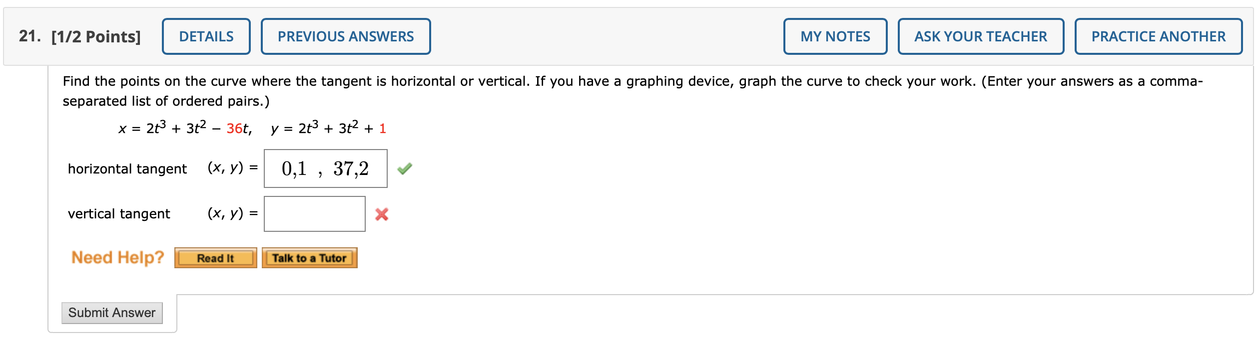 Solved Find the points on the curve where the tangent is | Chegg.com