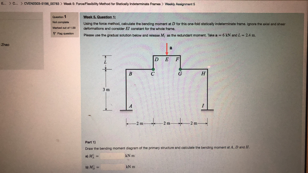 Solved E... > C... > CVEN2303-5196_00783 > Week 5: | Chegg.com
