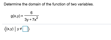Solved Determine the domain of the function of two | Chegg.com