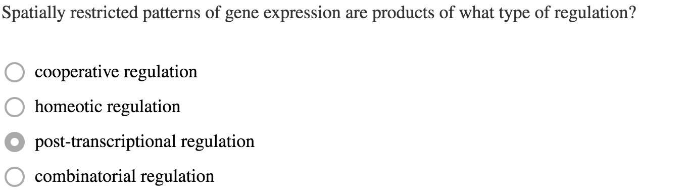 Solved Spatially restricted patterns of gene expression are | Chegg.com